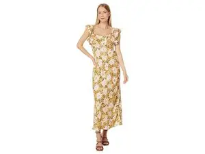 chinese dress ladies Wishlist Flutter Sleeve Tiered Maxi Dress Small / Sienna