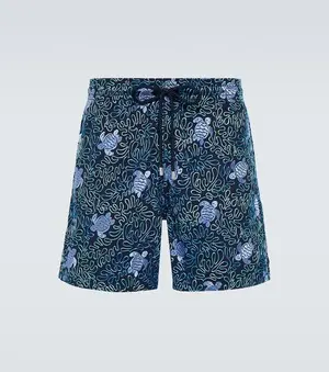 Vilebrequin Splash Embroidered Swim Trunks