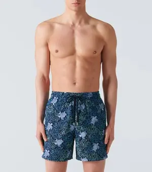 Vilebrequin Splash Embroidered Swim Trunks