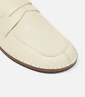THE ROW Cary Leather Penny Loafers