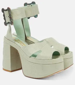 VIVIENNE WESTWOOD Olde London Platform Sandals - Green