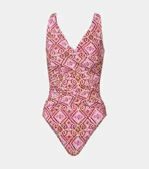 KARLA COLLETTO Basics Printed Swimsuit - Pink