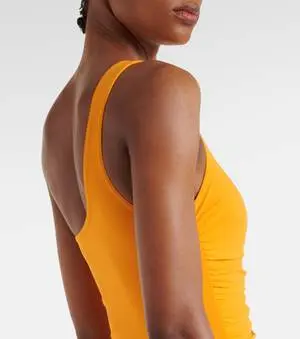 KARLA COLLETTO Ruched One-shoulder Swimsuit - Orange