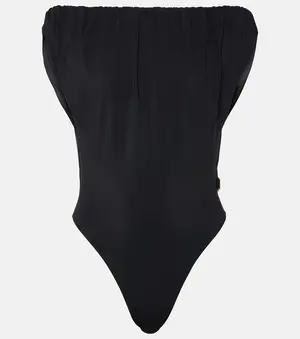 Jacquemus Off-shoulder Swimsuit - Black