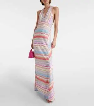 Missoni Zig Zag Halterneck Maxi Dress