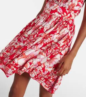 Poupette St Barth Bessie Floral Mini Dress - Red