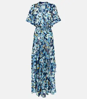 Poupette St Barth Mabelle Floral Maxi Dress - Blue