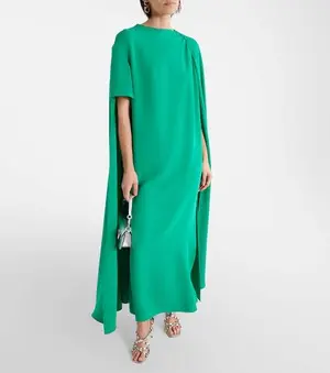 Valentino Garavani Cady Couture Caped Midi Dress