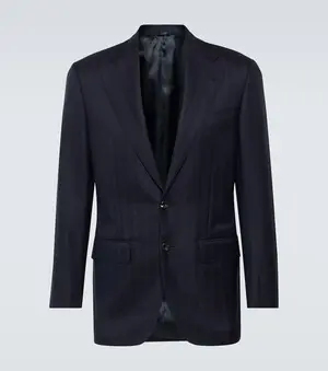 Thom Sweeney Wool Suit Jacket - Blue