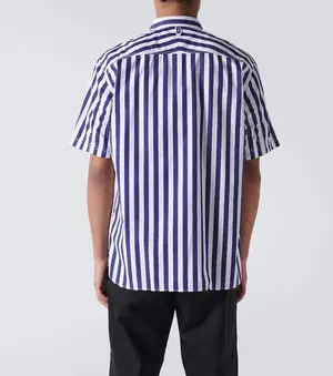 Junya Watanabe X Carhartt Striped Cotton Bowling Shirt - White