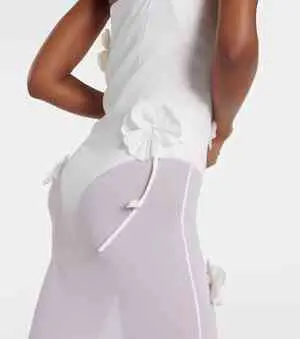 Jacquemus Embroidered Silk-Blend Mousseline Maxi Dress In White - 20% Off |  Editorialist