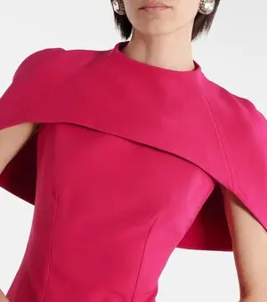 Safiyaa Caped Midi Dress
