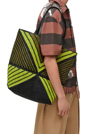 Loewe Luxury XL Puzzle Fold Tote Anise/olive