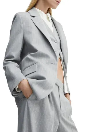 Mango Pinstripe Jacket