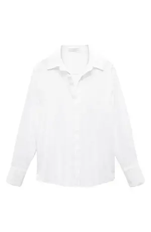 Mango Button-up Linen Shirt