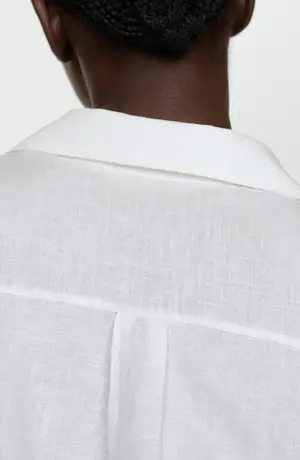 Mango Button-up Linen Shirt