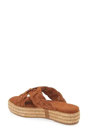 CECELIA NEW YORK Gester Platform Slide Sandal - Oak