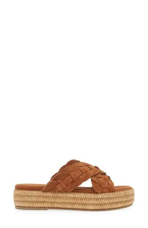 CECELIA NEW YORK Gester Platform Slide Sandal - Oak
