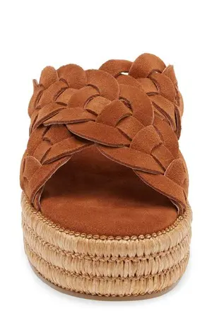 CECELIA NEW YORK Gester Platform Slide Sandal - Oak