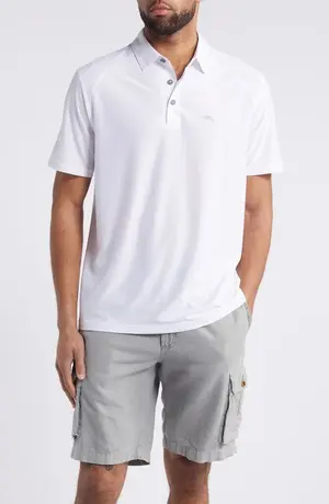 Tommy Bahama Palm Coast Pro Solid Polo White