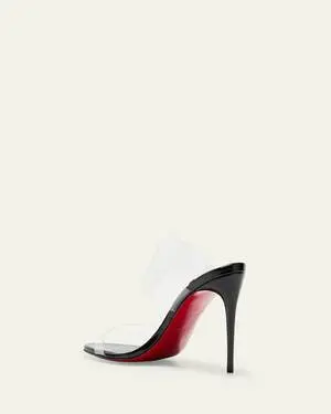 CHRISTIAN LOUBOUTIN 85mm Just Nothing Slide Sandals - Black
