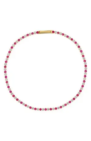 Bony Levy El Mar Tennis Bracelet - 18k Yg Diamond Ruby
