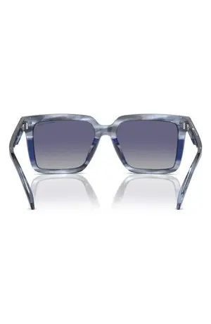 Michael Kors Abruzzo 55mm Square Sunglasses - Blue Horn