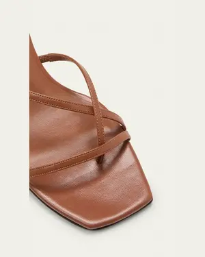 JIMMY CHOO Etana Leather Strappy Mule Sandals