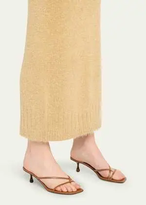 JIMMY CHOO Etana Leather Strappy Mule Sandals