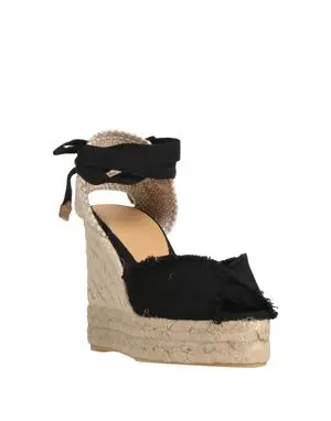 CastaÑer Textile Fiber Espadrille Sandals - Black