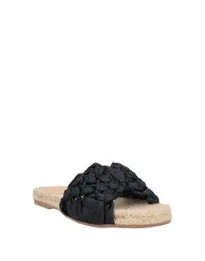 CastaÑer Textile Fiber Espadrille Sandals - Black