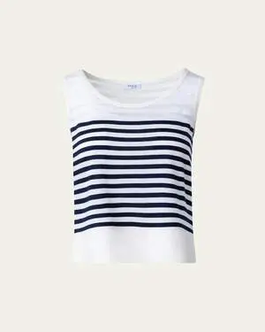Akris Akris Punto Kodak Stripe Knit Top - Ink-cream