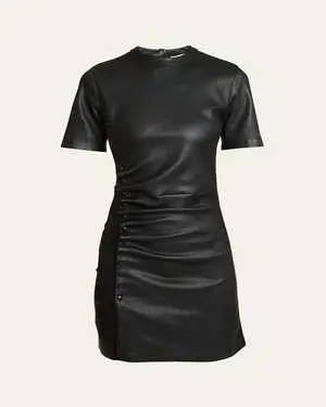 Rabanne Rabanne Leather Mini Dress - Black