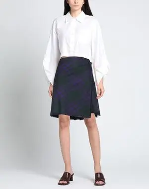 Burberry Mini Tartan Wool Skirt - Purple