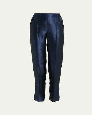 Giorgio Armani Linen Silk Straight-leg Trousers