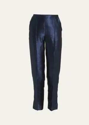 Giorgio Armani Linen Silk Straight-leg Trousers