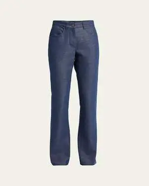 Giorgio Armani Bootleg Jeans With Logo