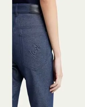 Giorgio Armani Bootleg Jeans With Logo