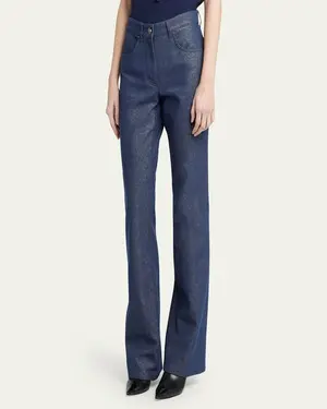 Giorgio Armani Bootleg Jeans With Logo