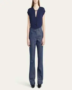 Giorgio Armani Bootleg Jeans With Logo