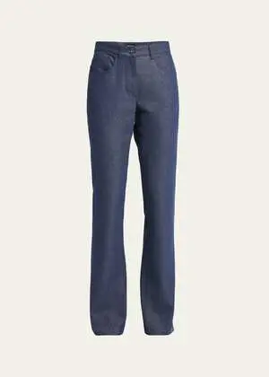 Giorgio Armani Bootleg Jeans With Logo