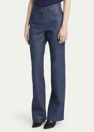 Giorgio Armani Bootleg Jeans With Logo