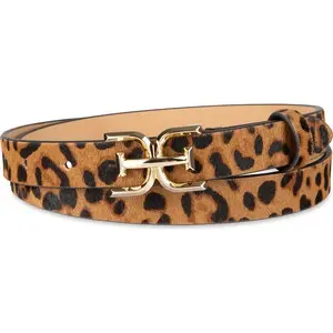 Sam Edelman Sam Edelman Double E Logo Leather Belt Leopard