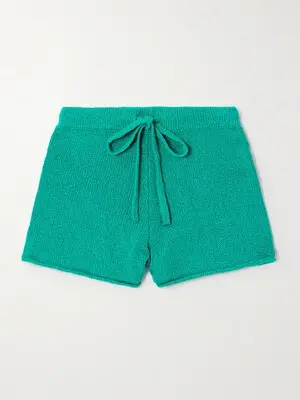 THE ELDER STATESMAN Cotton Lounge Shorts - Blue
