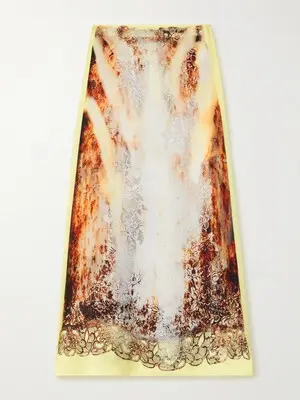 Y/project Printed Satin Maxi Skirt