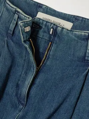GOLDEN GOOSE Embellished High-rise Wide-leg Jeans - Blue