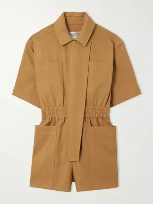Max Mara Cotton-drill Playsuit - Metallic