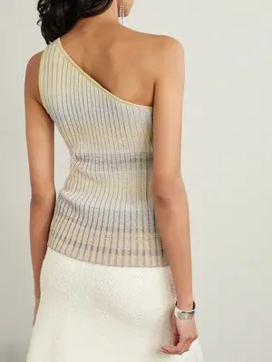 Missoni One-shoulder Ribbed-knit Top