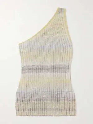 Missoni One-shoulder Ribbed-knit Top