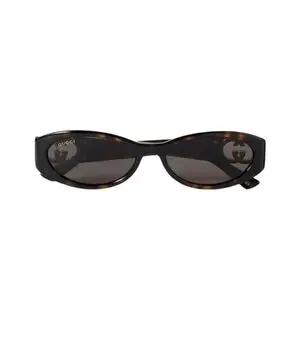 Gucci Oval-frame Sunglasses - Brown
